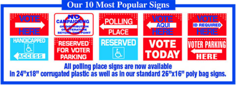 Patriot Signage - 1-800-777-7446 - Best Prices on Cheap Polling Place ...